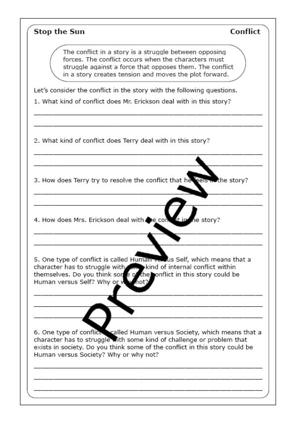 Gary Paulsen "Stop the Sun" worksheets | Made By Teachers