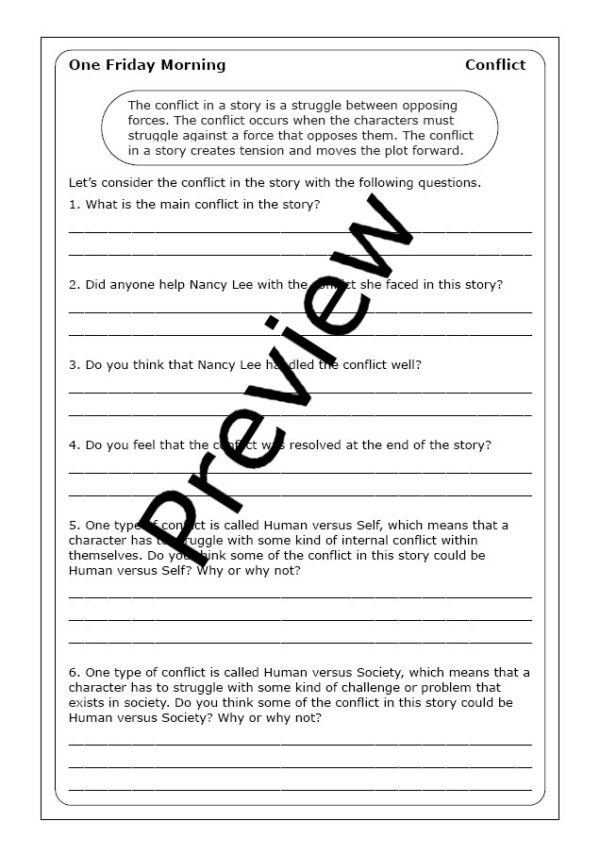 Langston Hughes "One Friday Morning" worksheets | Made By Teachers