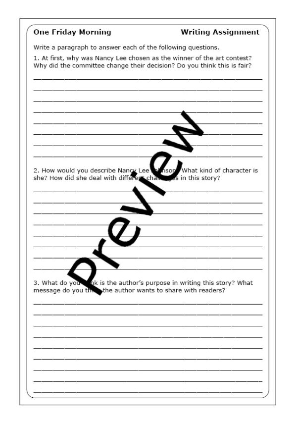 Langston Hughes "One Friday Morning" worksheets | Made By Teachers