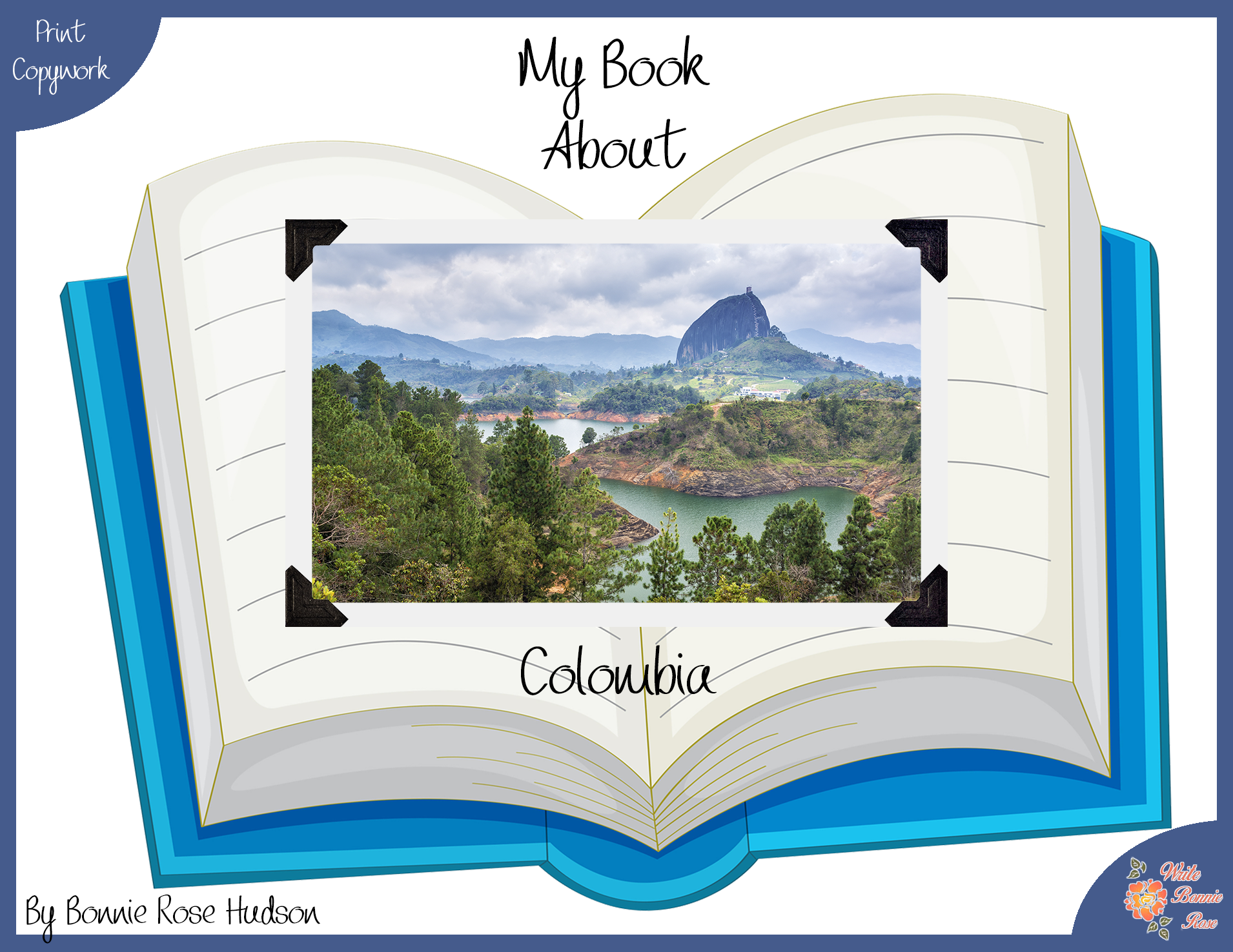 My Book About Colombia with Print Copywork | Made By Teachers