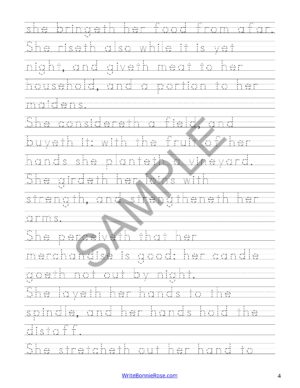 Copywork from Proverbs 31: Print | Made By Teachers