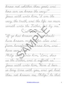 Copywork from John 14 Cursive Version | Made By Teachers