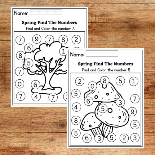 Spring Find The Numbers | Spring Number Recognition Worksheets (0-10 ...