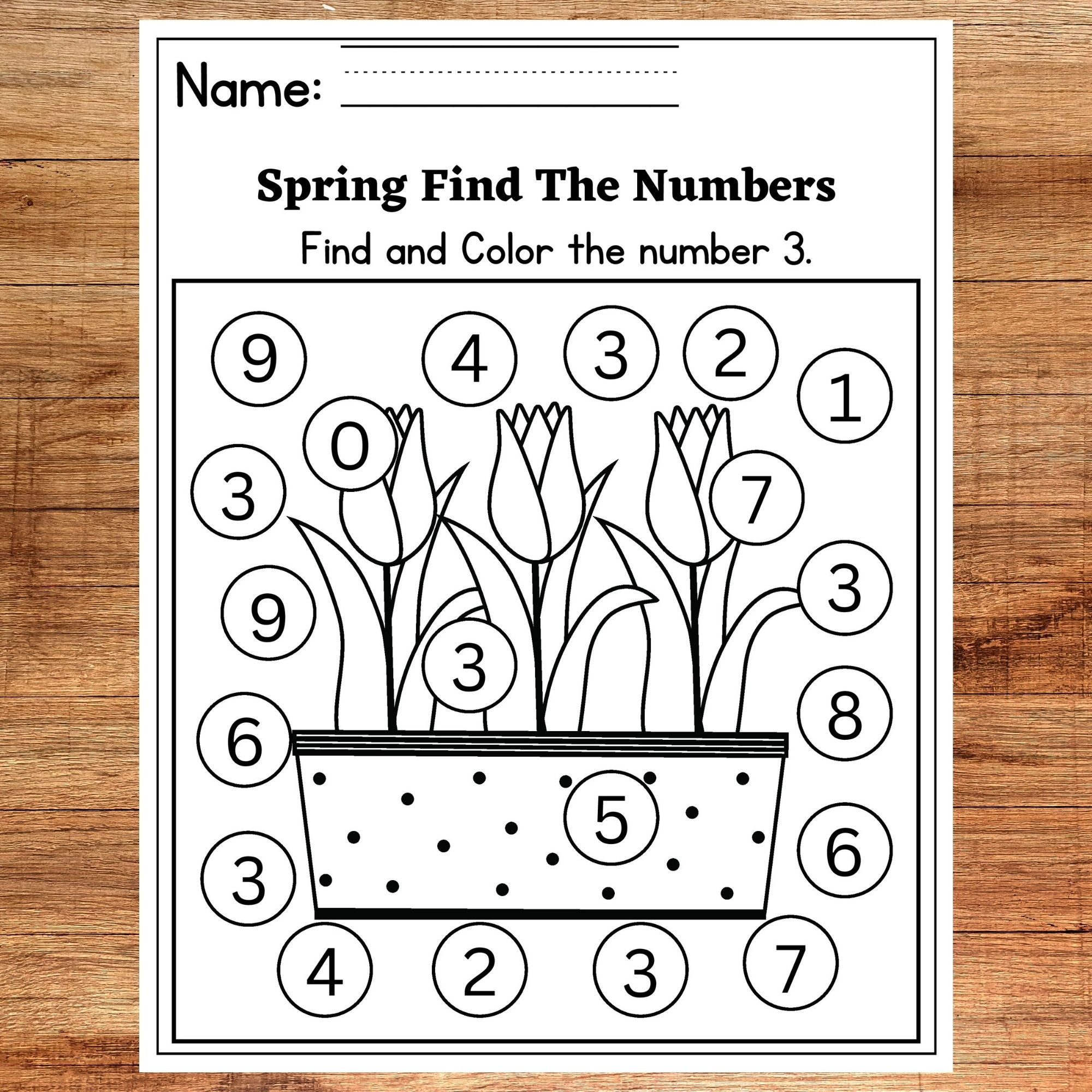 Spring Find The Numbers | Spring Number Recognition Worksheets (0-10 ...