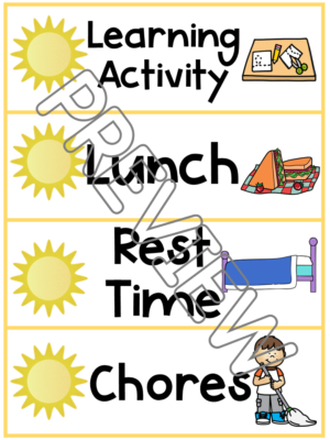Summer Picture Schedule Cards | Made By Teachers