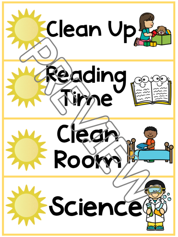 Summer Picture Schedule Cards | Made By Teachers