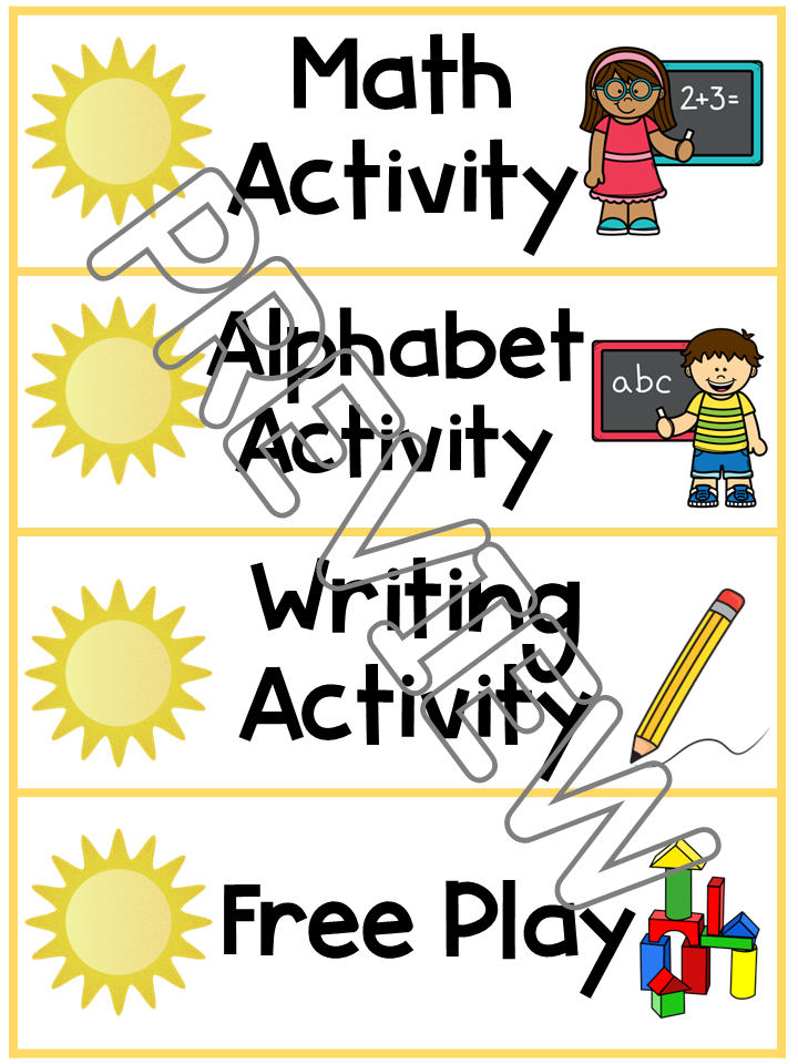 Summer Picture Schedule Cards | Made By Teachers