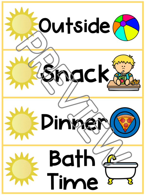 Summer Picture Schedule Cards | Made By Teachers