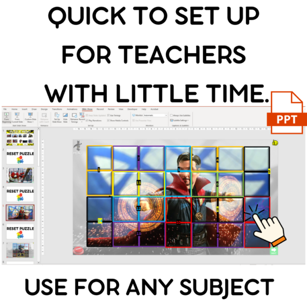 Editable reveal template Superhero game for learning Vocabulary- ESL ...
