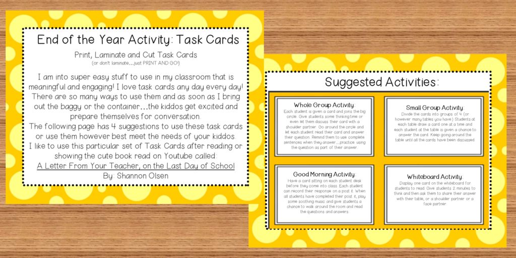 End of Year Activity: A Letter From Your Teacher on the Last Day of ...
