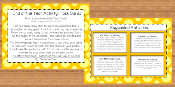 End of Year Activity: A Letter From Your Teacher on the Last Day of ...