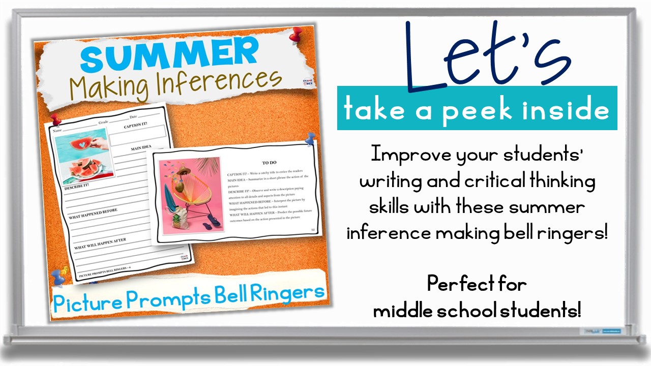 Making Inferences Picture Writing Prompts - Summer - Print and Digital ...