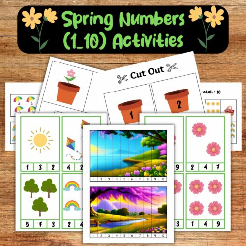 Spring Numbers Matching Game | Numbers (1-10) Clip Cards, Puzzles ...