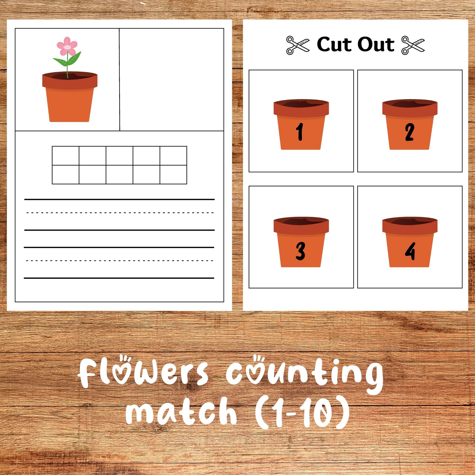 Spring Numbers Matching Game | Numbers (1-10) Clip Cards, Puzzles ...