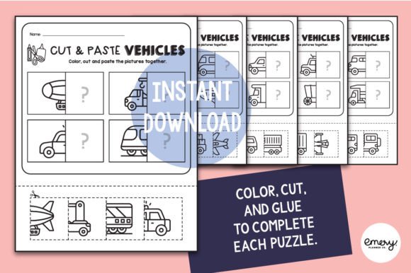 Cut and Paste Vehicles | Made By Teachers