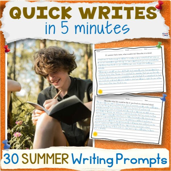 Quick Write Prompts - Summer Writing Practice Morning Work - Print and ...