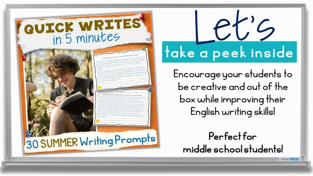 Quick Write Prompts - Summer Writing Practice Morning Work - Print and ...