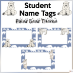 Polar Bear Theme Student and Desk Name Tags Bundle Editable | Made By ...