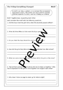 Anne Hart "The Friday Everything Changed" worksheets | Made By Teachers
