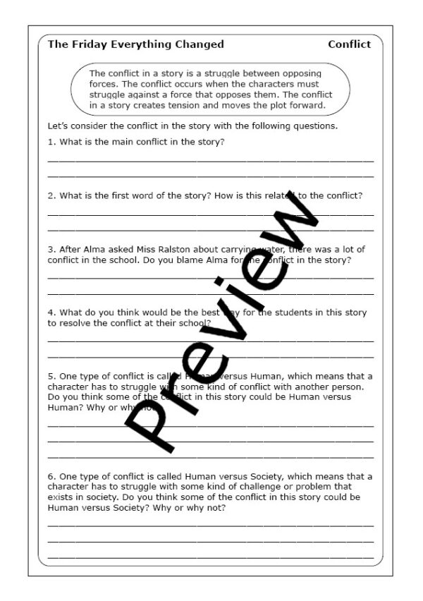 Anne Hart "The Friday Everything Changed" worksheets | Made By Teachers