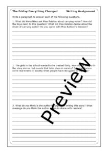 Anne Hart "The Friday Everything Changed" worksheets | Made By Teachers