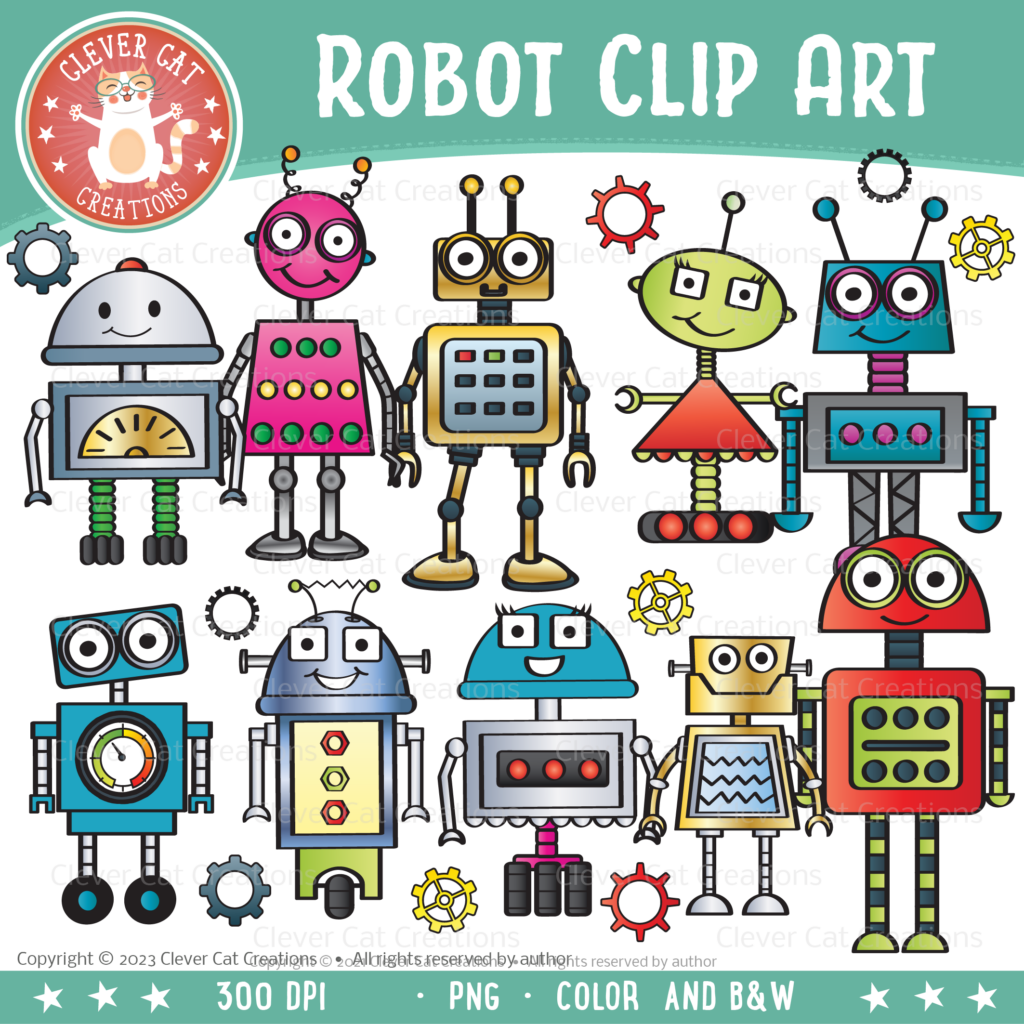Robot Clipart Bundle | Made By Teachers