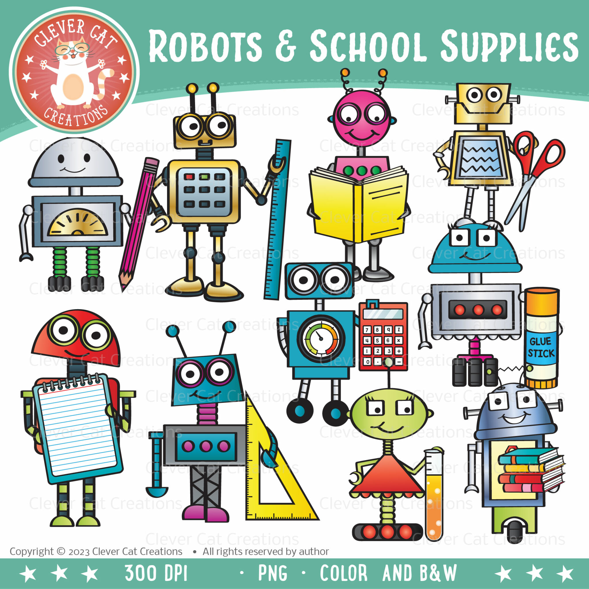 Robot Clipart Bundle | Made By Teachers