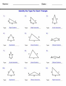 Identifying Triangles - Identify the Type For Each Triangle-Triangle ...