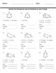 Area and Perimeter of Triangles - Identify and Calculate -Triangle ...