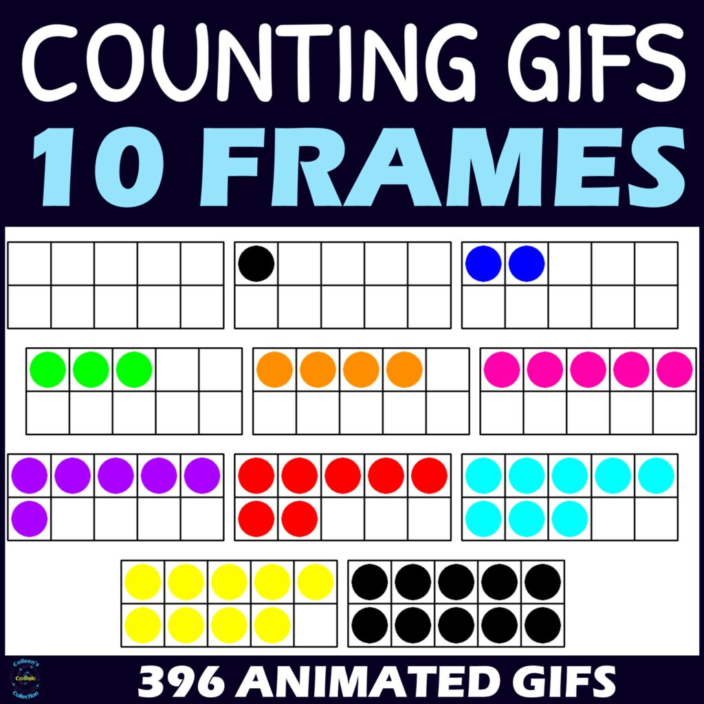 Counting 10 Frame GIFs - Animated Clipart - Ten Frames Clip Art | Made ...