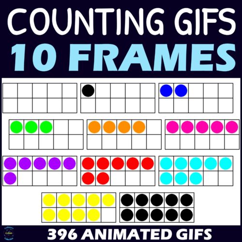 Counting 10 Frame GIFs - Animated Clipart - Ten Frames Clip Art | Made ...