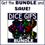 Animated GIF Dice Clipart – Black with Red Dots | Made By Teachers