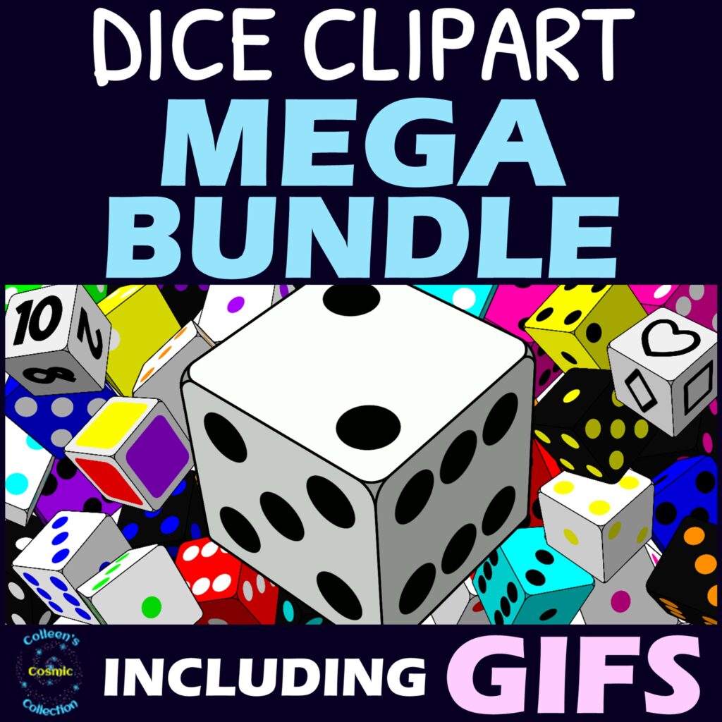 Dice Clipart and Digital Dice GIFs MEGA BUNDLE | Made By Teachers