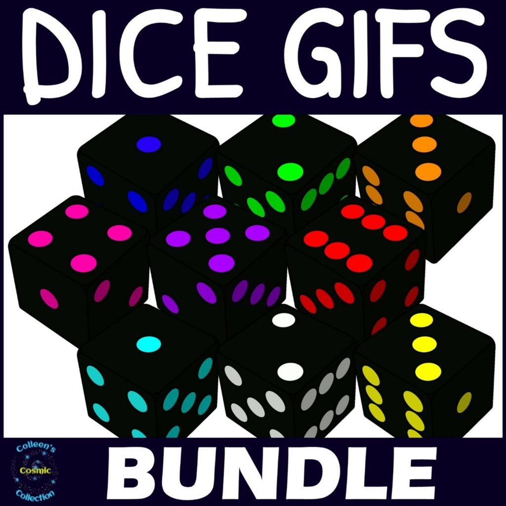 Dice Clipart and Digital Dice GIFs MEGA BUNDLE | Made By Teachers
