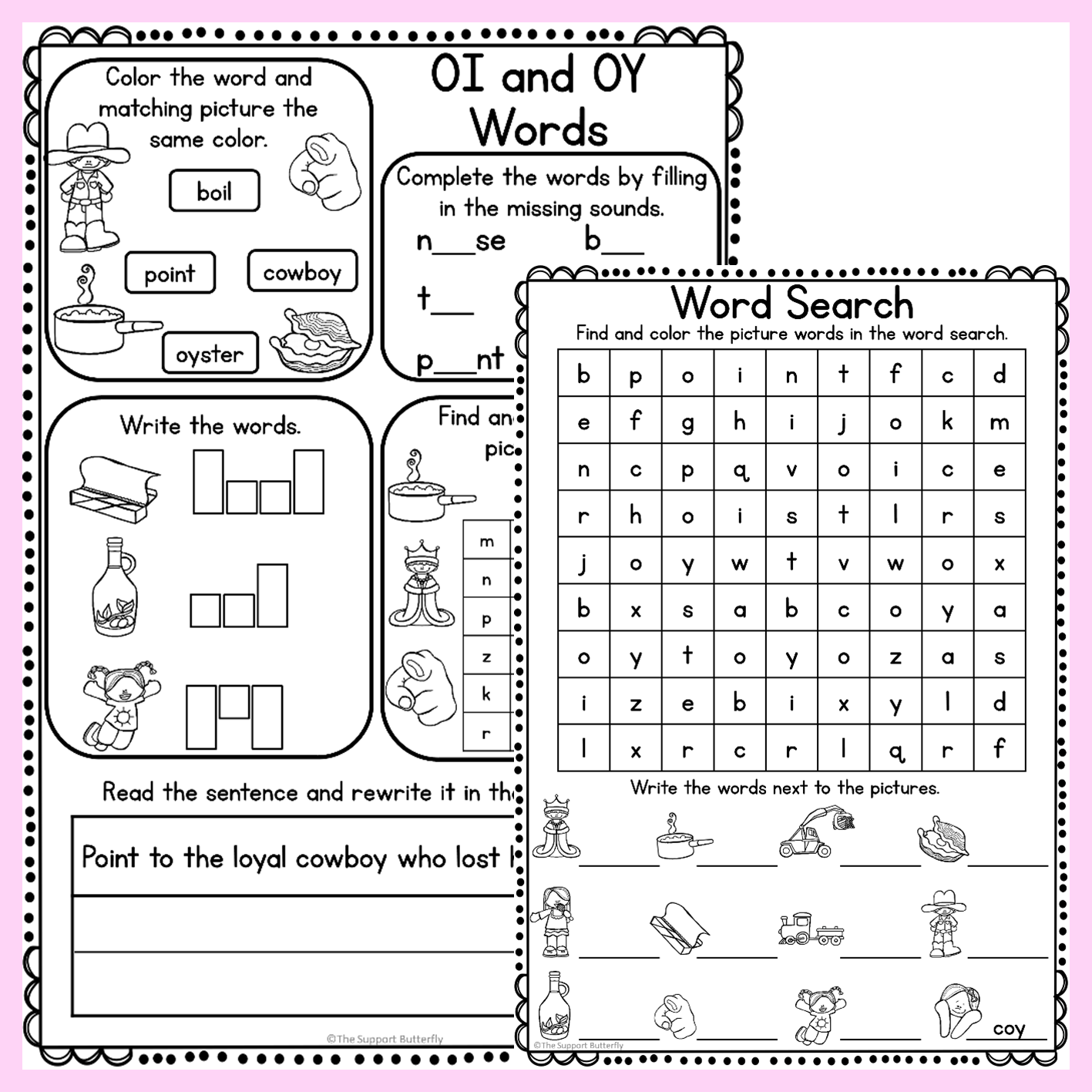 OI and OY Diphthong Worksheets | Made By Teachers