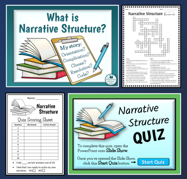 Narrative Structure Powerpoint Interactive Quiz And Crossword Made By Teachers