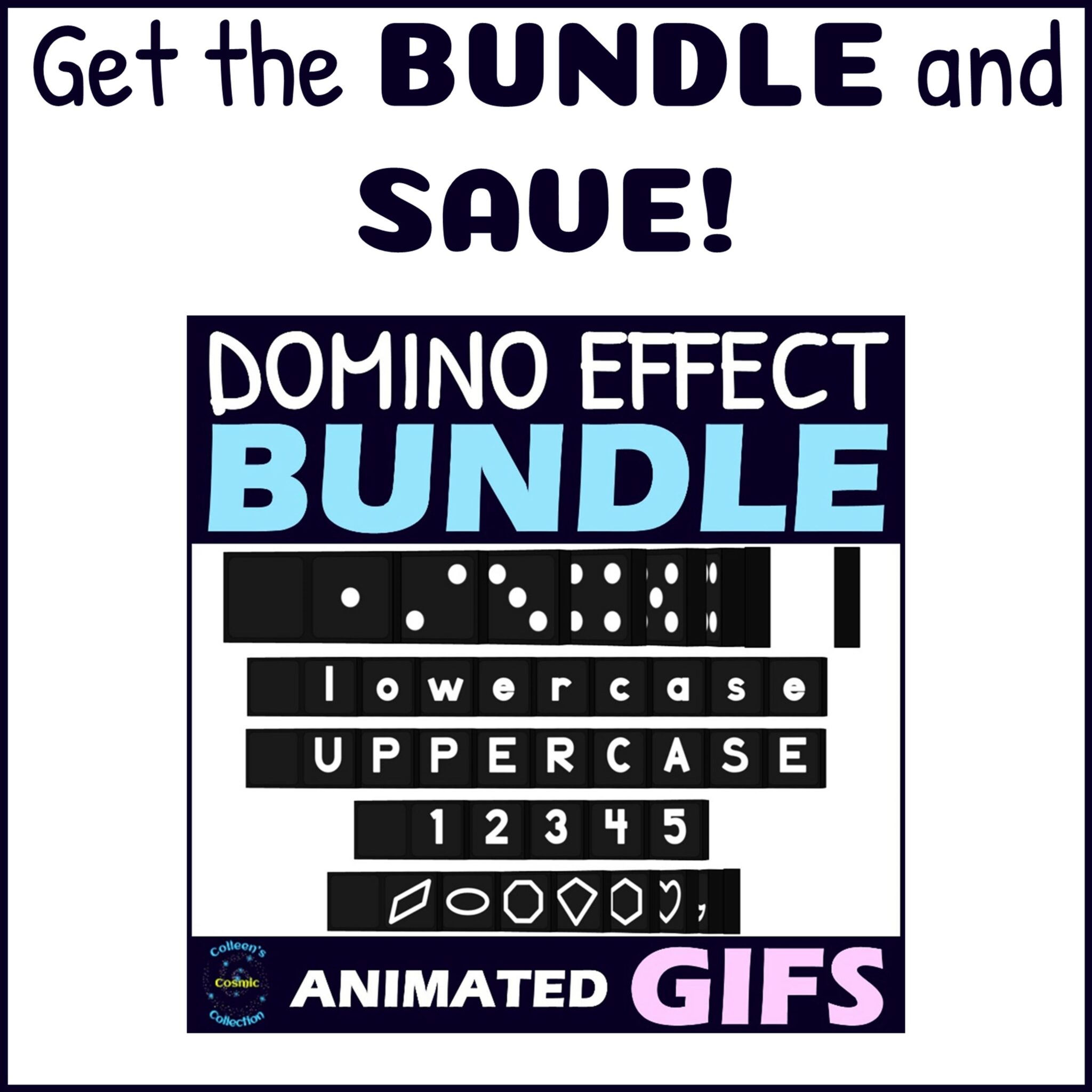 Domino GIFs - Animated Dominoes Clipart – Black with White Dots | Made ...