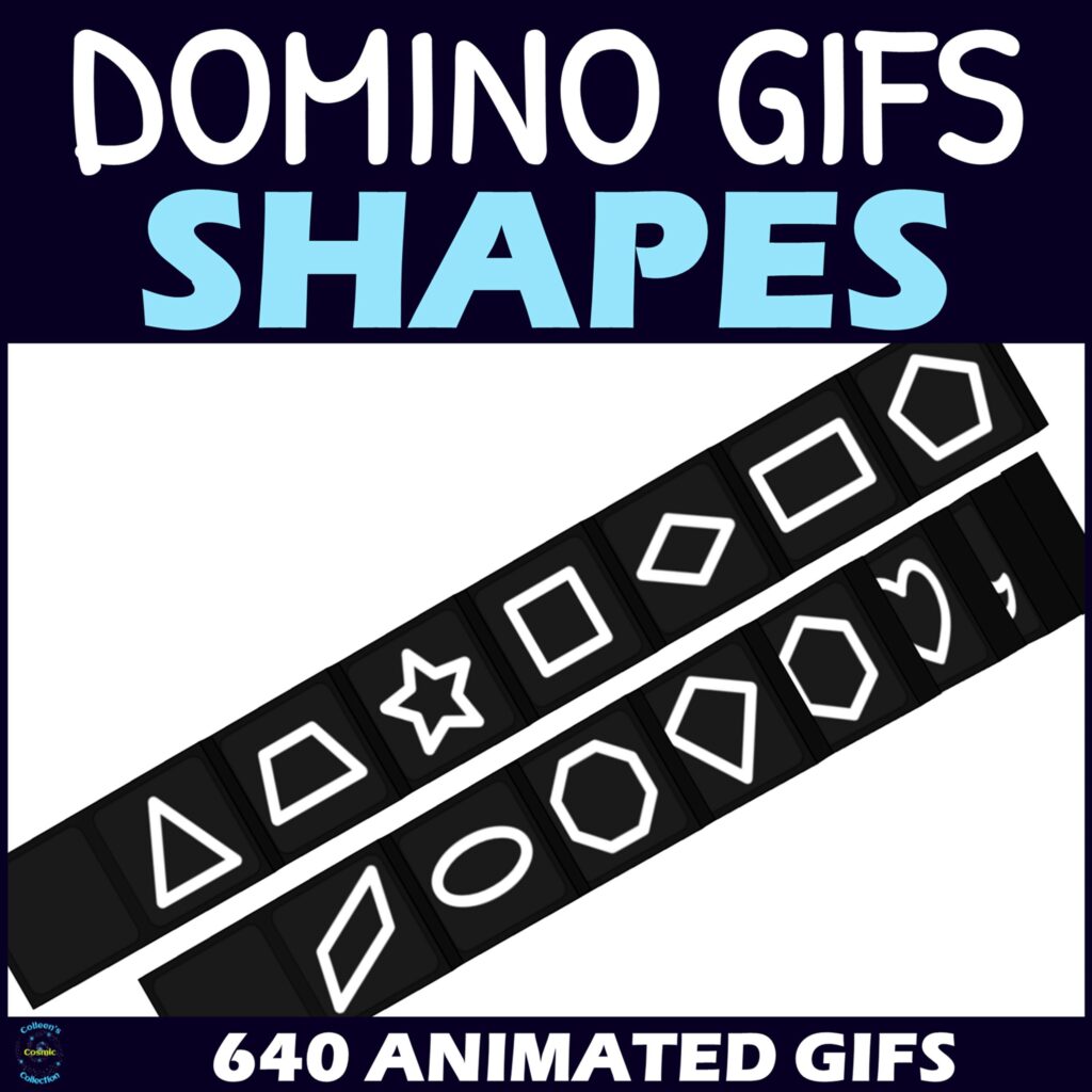 Domino GIF BUNDLE - Black with White Markings | Made By Teachers