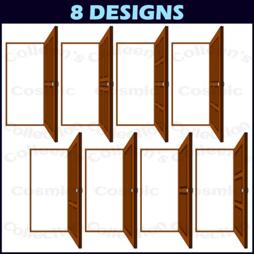 Rainbow Open Doors Clipart | Made By Teachers