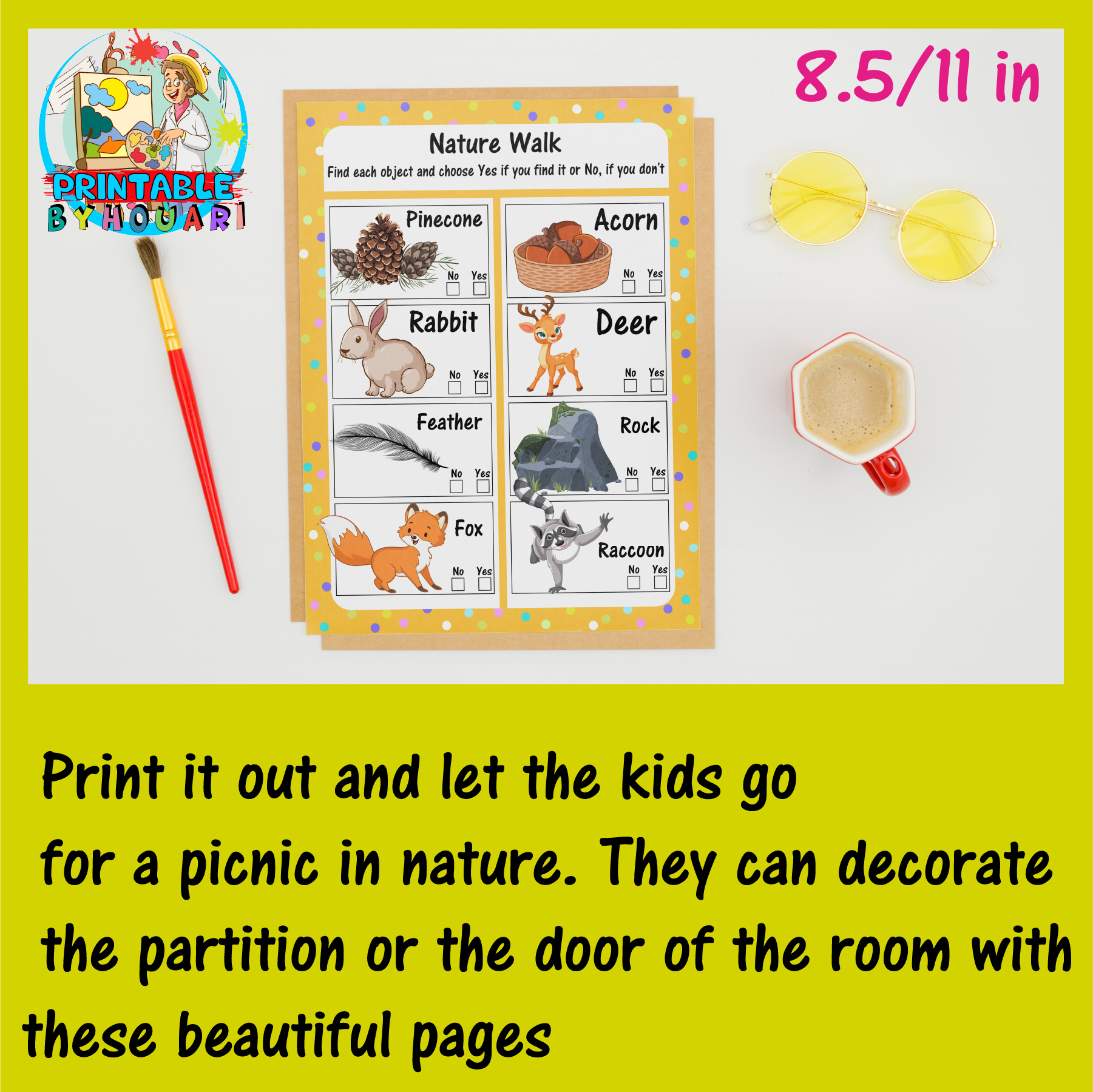Nature Walk a day in Nature Fall Winter Spring Summer worksheets for ...