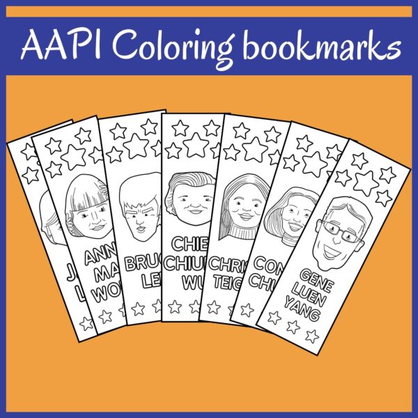 Asian American Leaders Coloring Bookmarks, AAPI Heritage Month Coloring ...