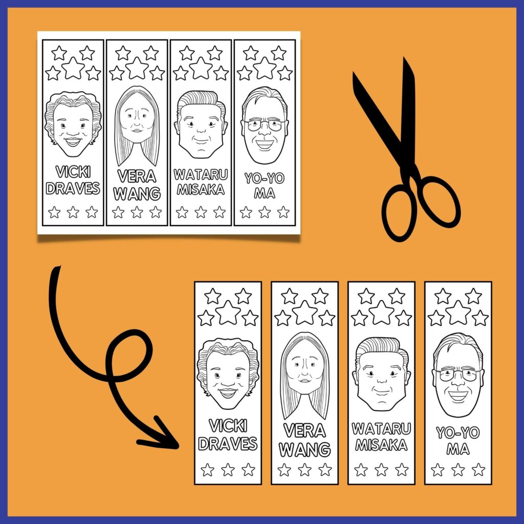 Asian American Leaders Coloring Bookmarks, AAPI Heritage Month Coloring ...