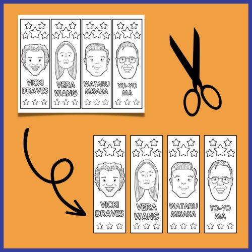 Asian American Leaders Coloring Bookmarks, AAPI Heritage Month Coloring ...