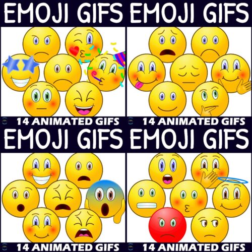 Animated GIF Emoji Clipart BUNDLE | Made By Teachers