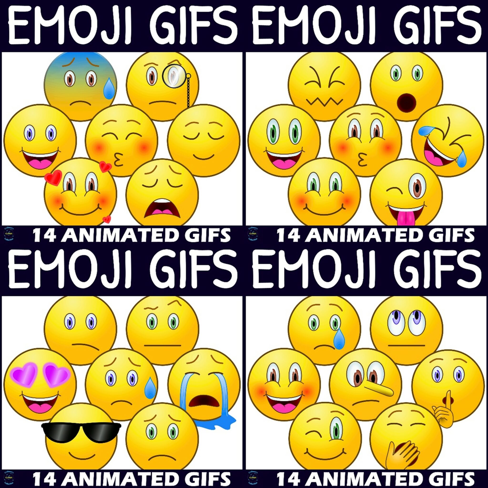 Animated GIF Emoji Clipart BUNDLE | Made By Teachers