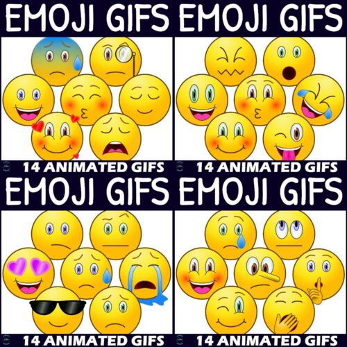 Animated GIF Emoji Clipart BUNDLE | Made By Teachers