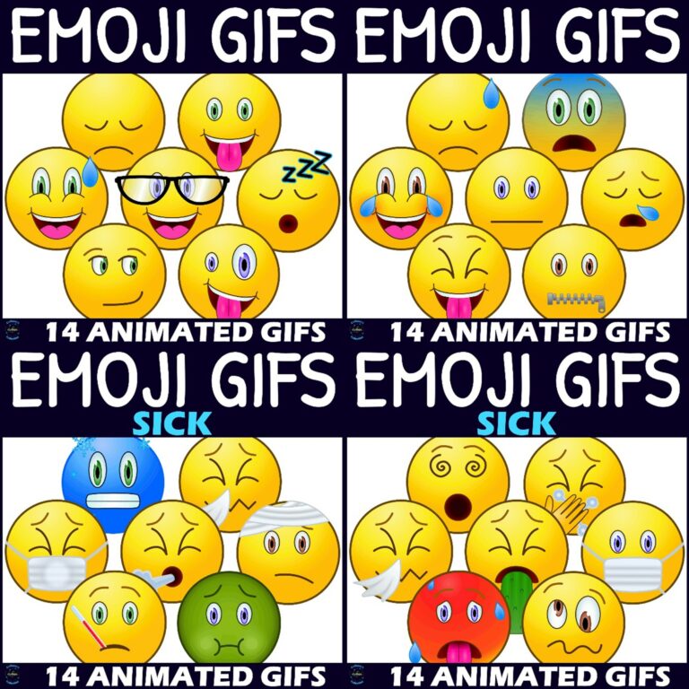 Animated GIF Emoji Clipart BUNDLE | Made By Teachers
