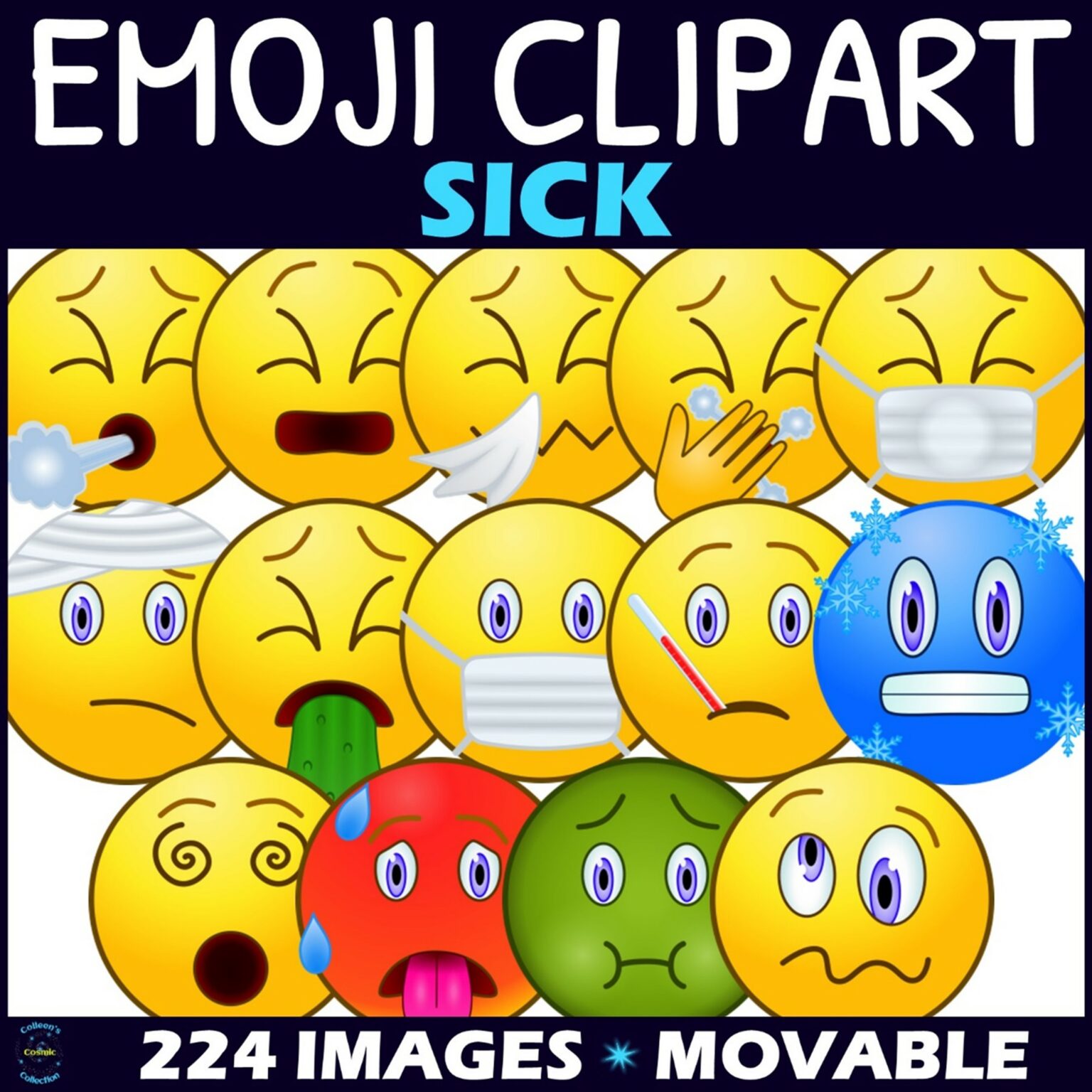 Emoji Clipart BUNDLE | Made By Teachers
