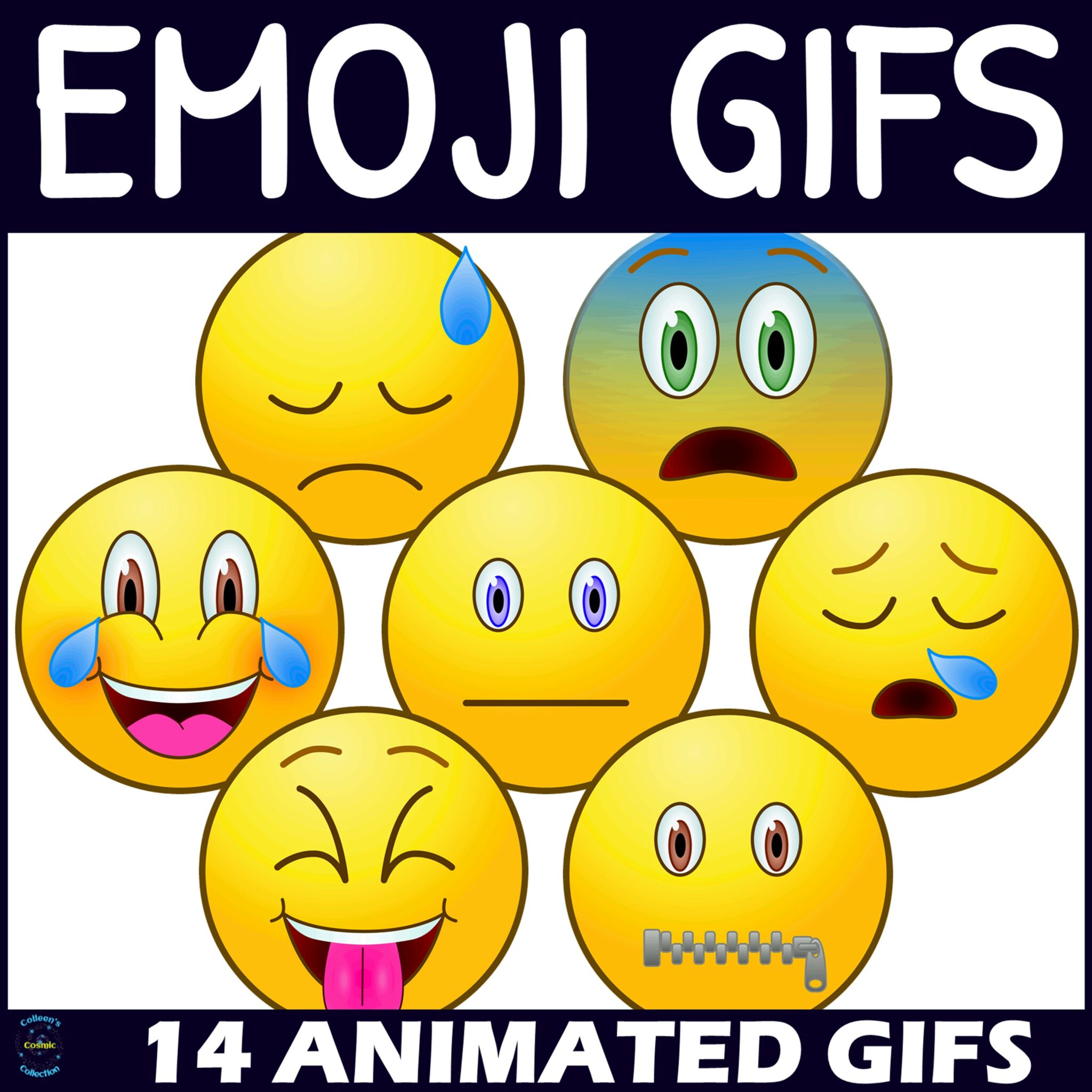 Animated GIF Emoji Clipart BUNDLE | Made By Teachers