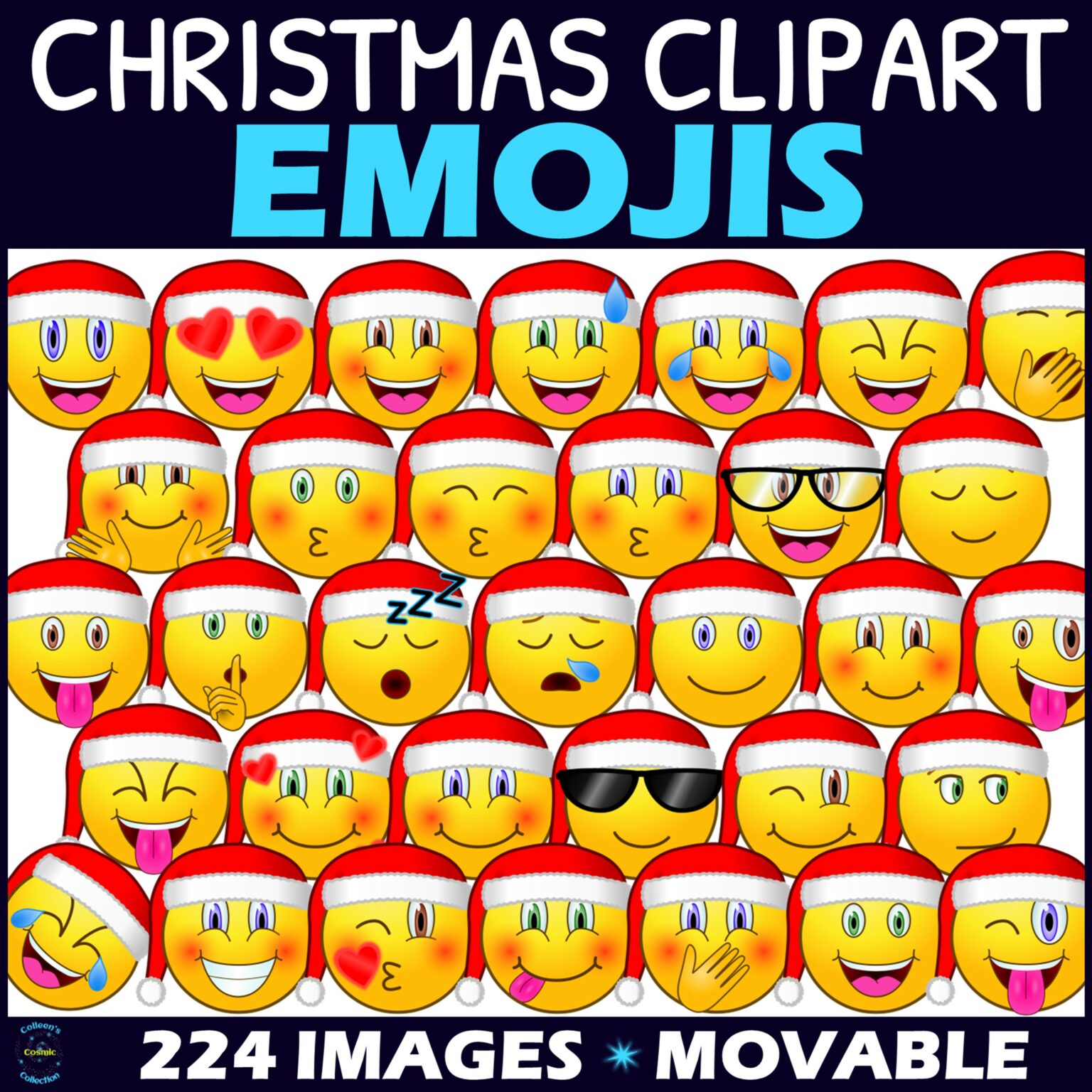 Christmas Emoji Clipart | Made By Teachers